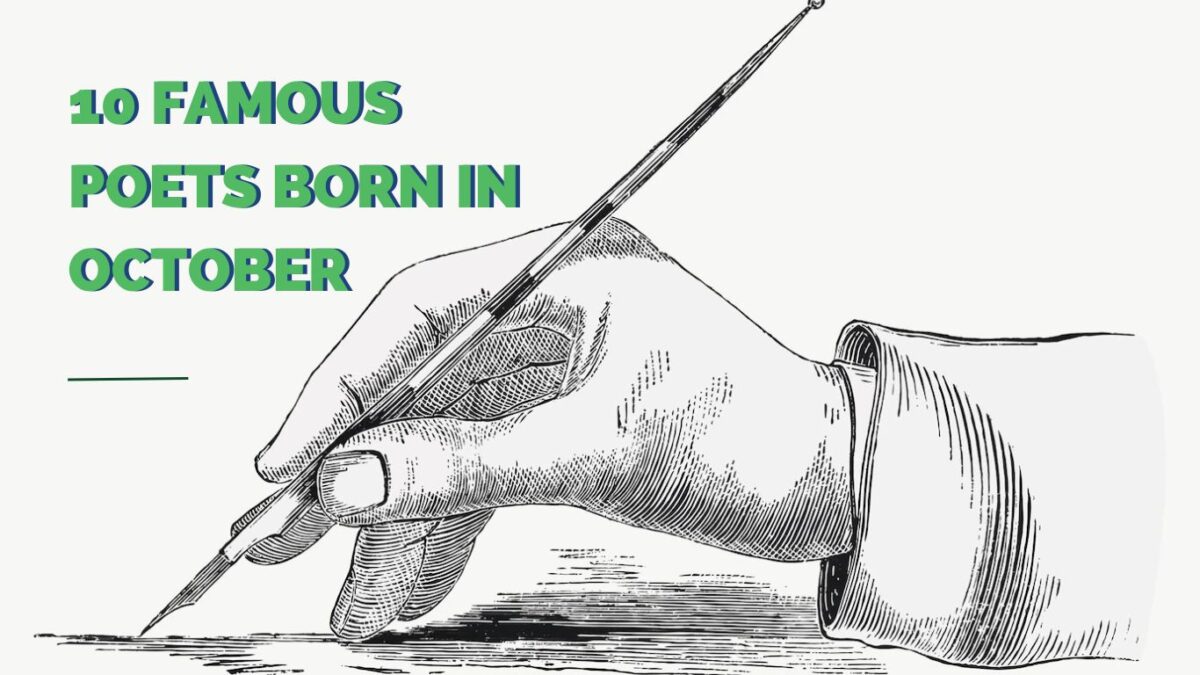 10 Famous Poets Born in October - GOBOOKMART