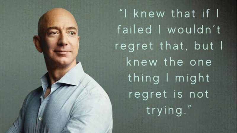 I knew that if I failed I wouldn’t regret that, but I knew the one ...