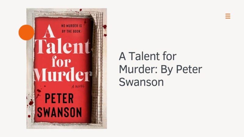 A Talent for Murder: By Peter Swanson - GOBOOKMART