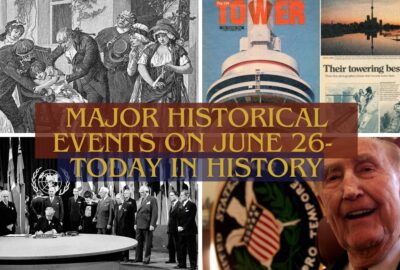 Major Historical Events on June 26- Today in History - GoBookMart