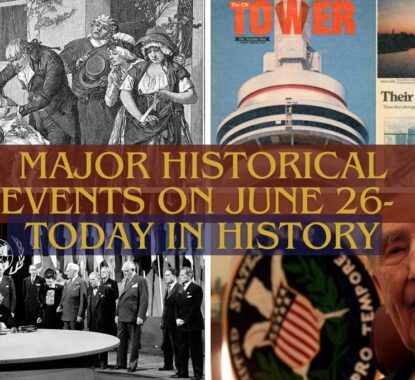 Major Historical Events on June 26- Today in History - GoBookMart