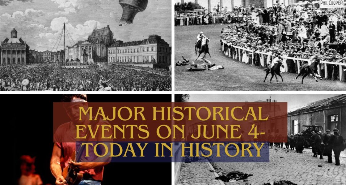 Major Historical Events on June 4- Today in History - GoBookMart