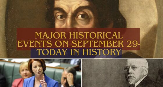Major Historical Events on September 29- Today in History - GoBookMart