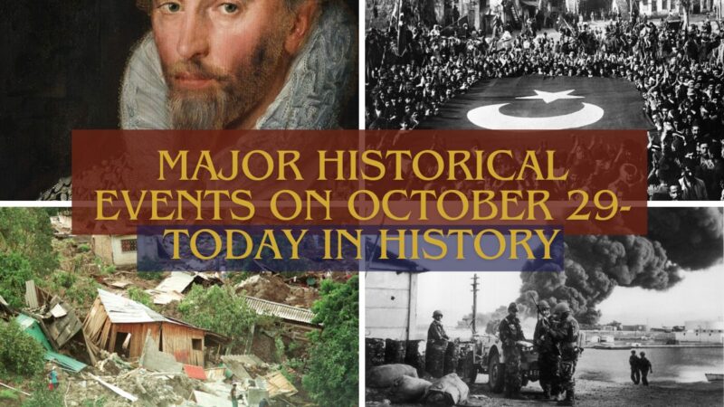Major Historical Events on October 29- Today in History - GOBOOKMART