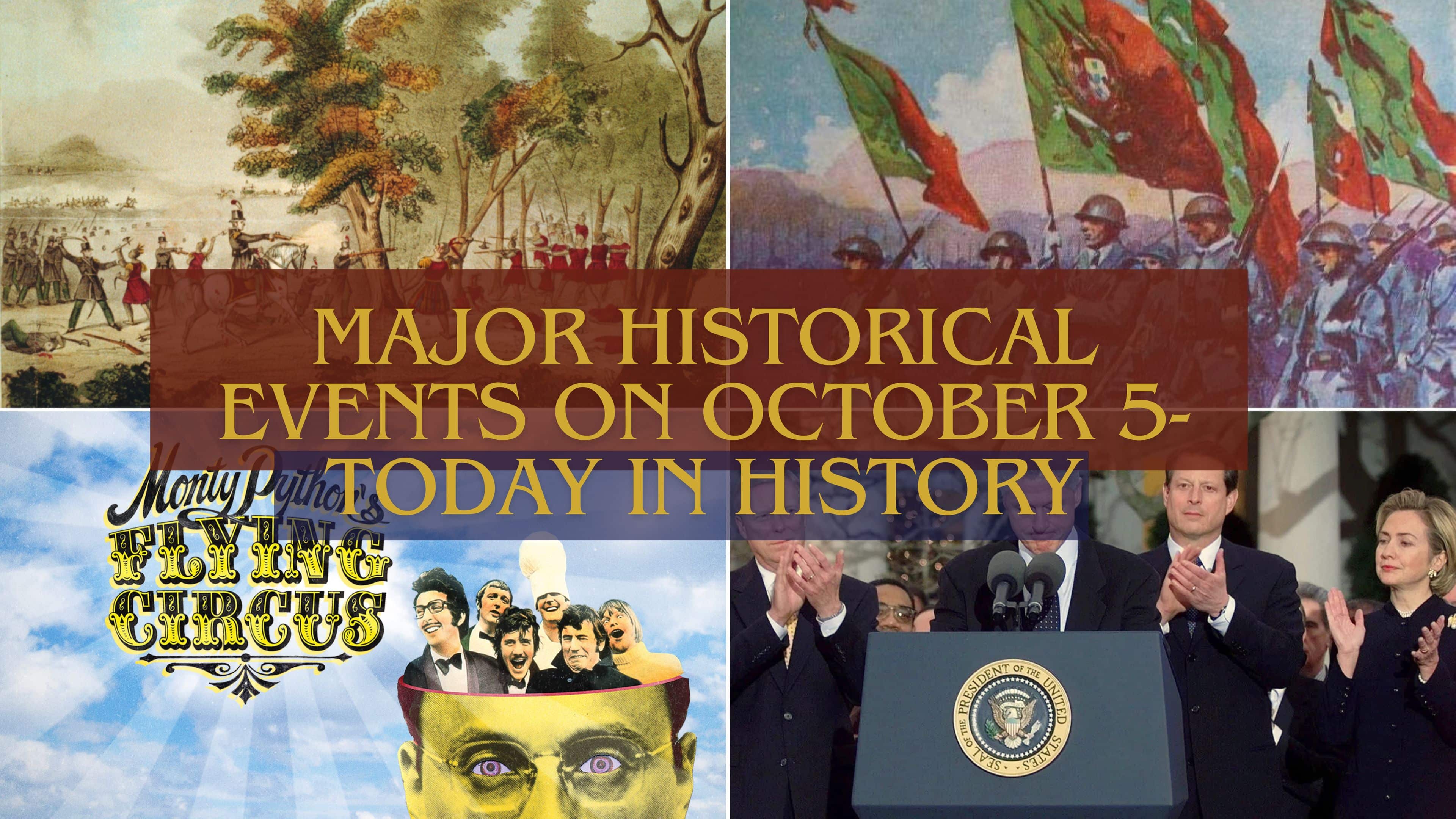 Major Historical Events on October 5- Today in History - GoBookMart🔴
