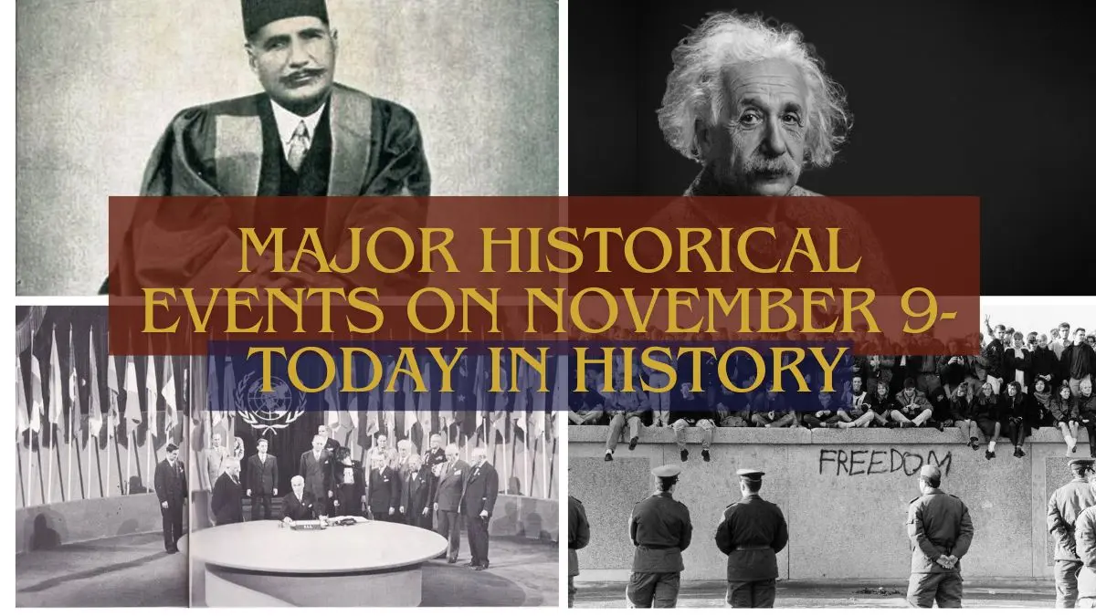 Major Historical Events on November 9- Today in History - Gobookmart